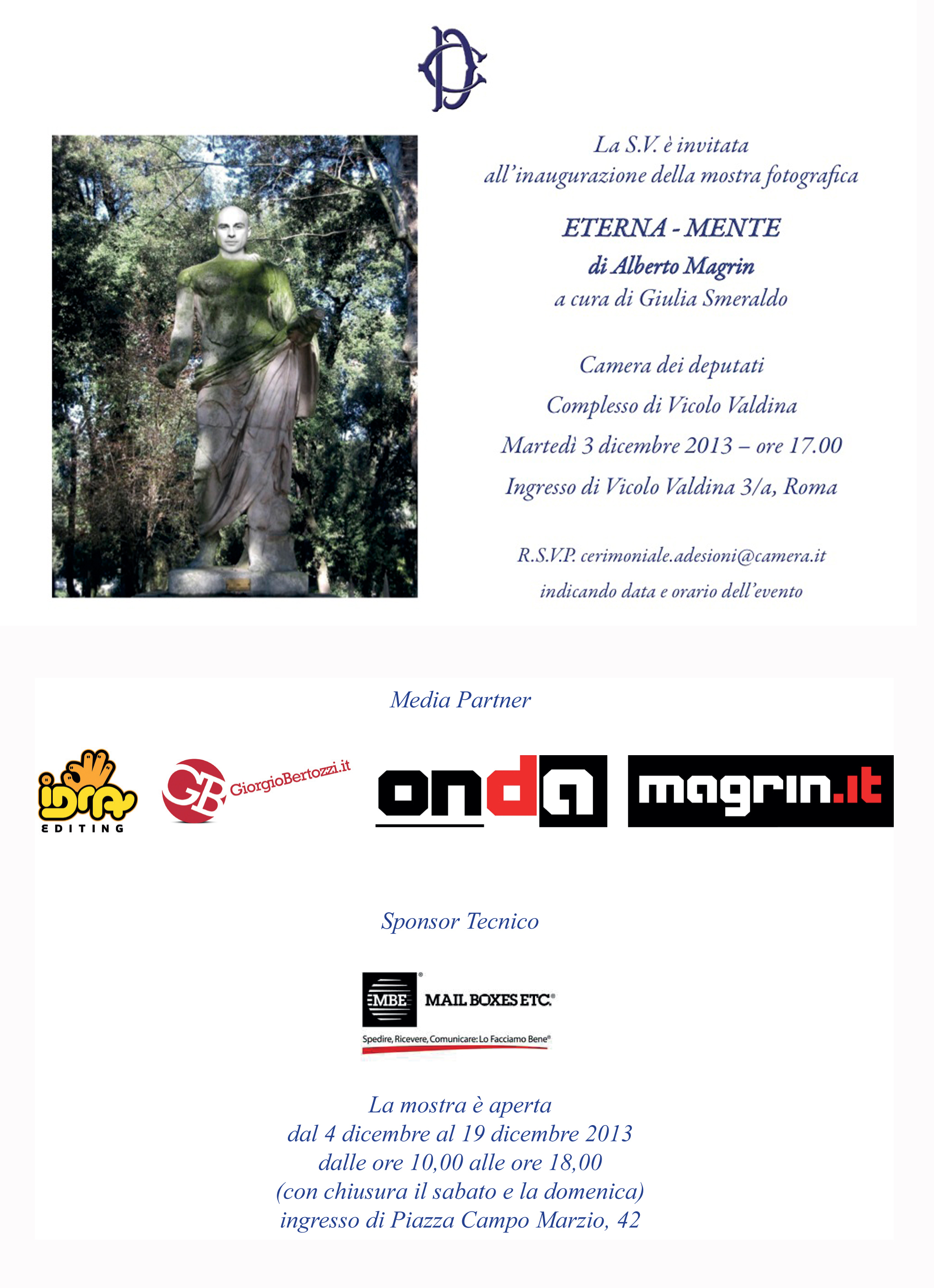 ETERNA-MENTE Alberto Magrin Camera dei Deputati – Giorgio Bertozzi